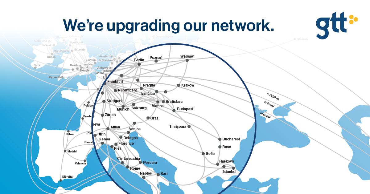 GTT espande il suo network in fibra ottica in Europa centro-orientale