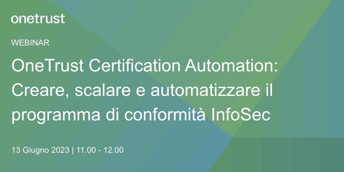 OneTrust Certification Automation per conformità InfoSec - BitMat